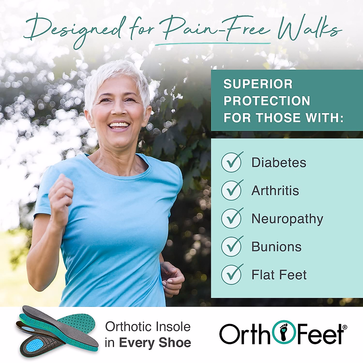 Orthofeet Women's Orthopedic All Black Knit Kita Hands-Free Sneakers, Size 6.5