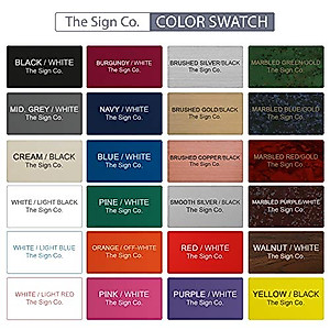 Personalized Office Name Plate Desk Sign with Molded Base in Black - 2x10 - CUSTOMIZE