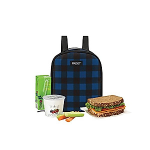 PackIt Freezable Upright Backpack, Navy Buffalo