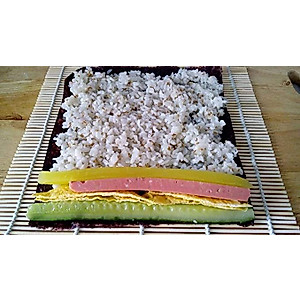 JapanBargain, Sushi Making Kit Rice Mixing Bowl Tub Japanese Hangiri x1, Bamboo Sushi Rolling Mat Roller x3, Rice Paddle Scoop x3