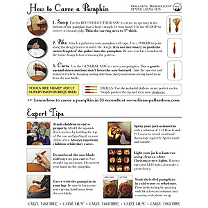 Grampa Bardeen's Pumpkin Carving Party Tool Set