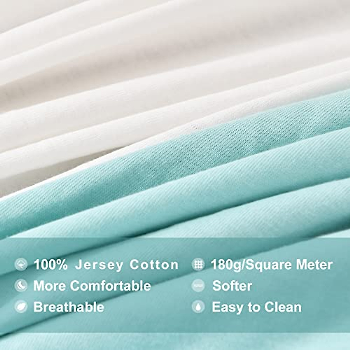 MEILA Bassinet Sheets Compatible with Mika Micky Bedside Sleeper, Mini Crib Sheets for Boy Girl, 100% Jersey Cotton Bassinet Matress Sheet, Ultra Soft, Pack of 2（33"×20"）