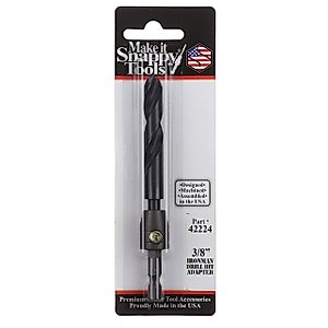 Snappy Tools 3/8 Inch Ironman Quick Change Drill Bit Adapter for Metalworking, Fabrication and Installation