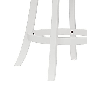 Hillsdale Fairfox Swivel Rectangular Lattice Back, Counter Stool, White