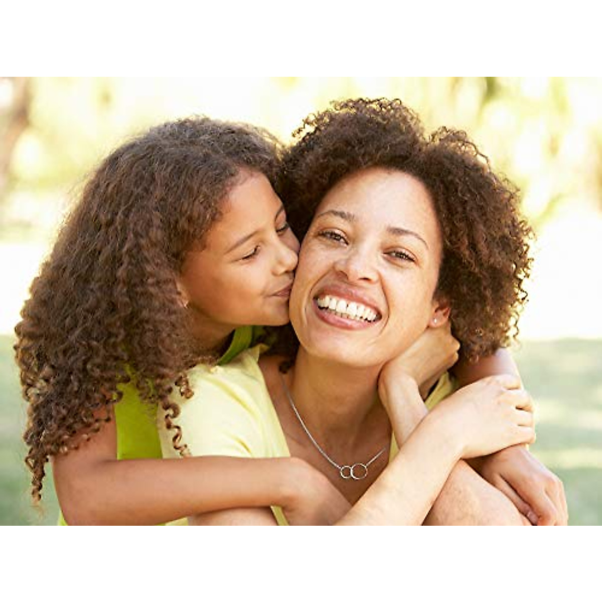 Godmother Gifts Two Interlocking Infinity Double Circles Sterling Silver Necklace Christmas Gifts for Women