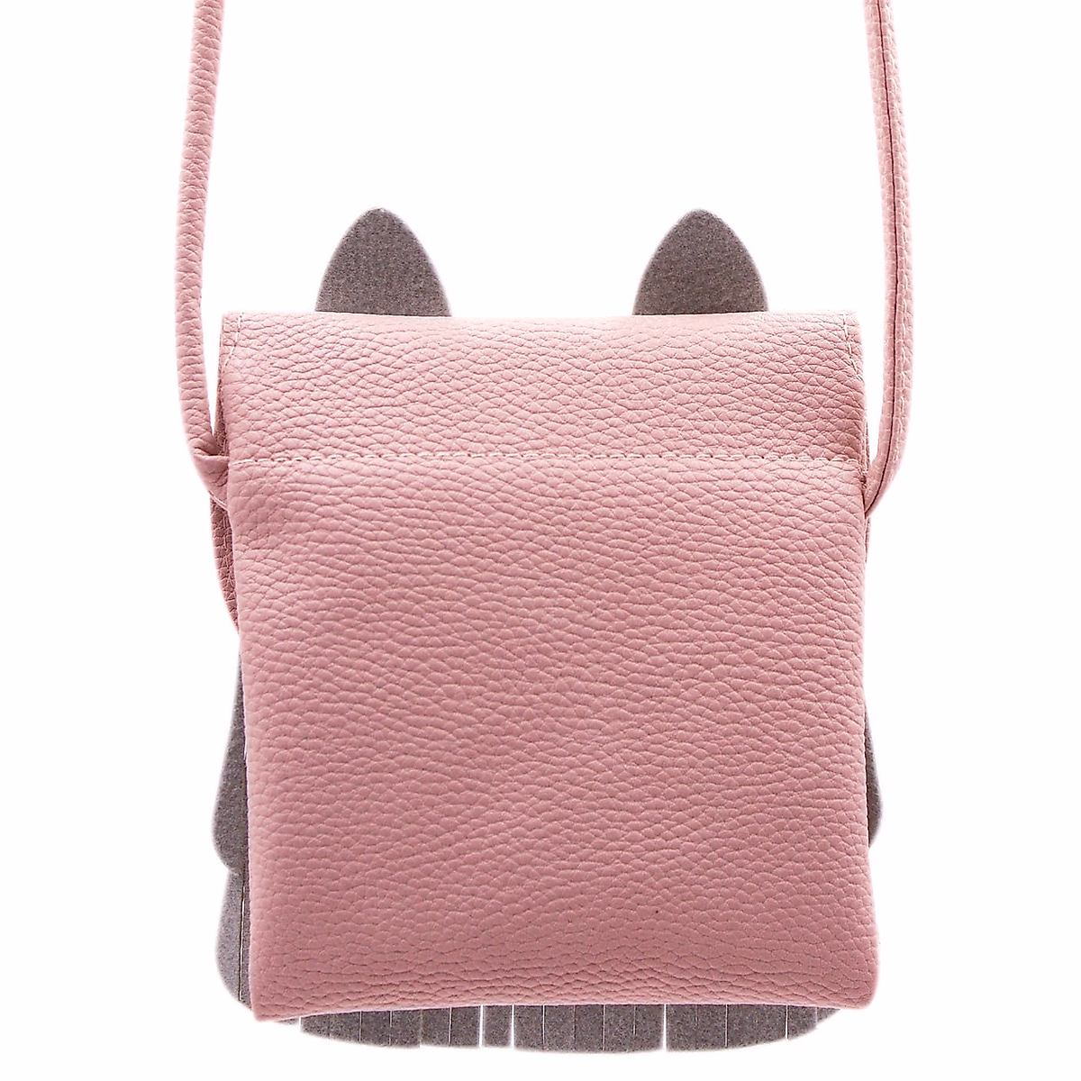 ZGMYC Cat Tassel Shoulder Bag Small Coin Purse Crossbody Satchel for Kids Girls, Pink (5.1'' x 5.9'')