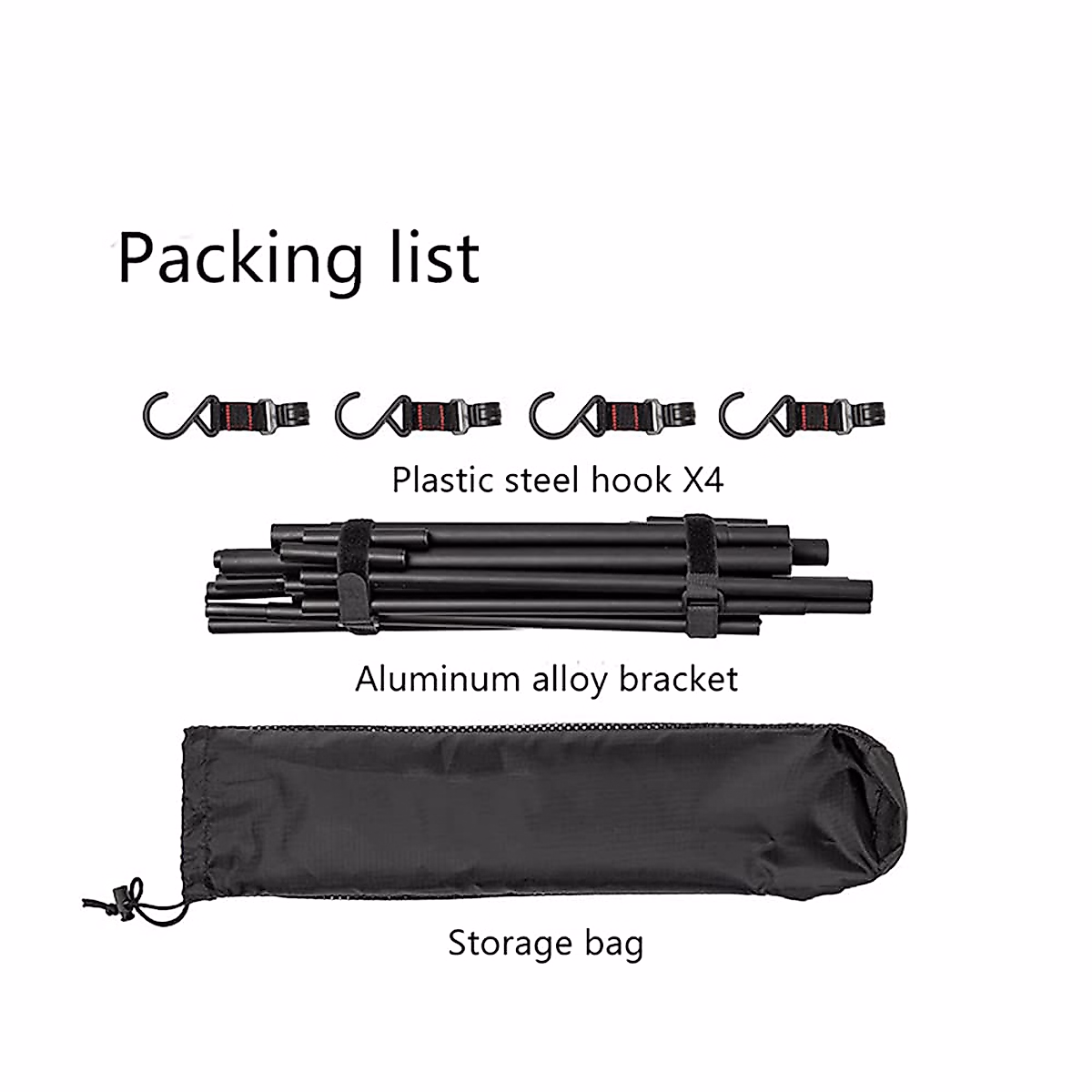 phsmoo Folding Hanging Rack Travel Camping Shelf Triangle Rack Assembly Storage Picnic Rack