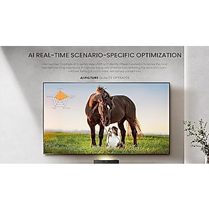 Hisense 100L5H Laser TV Ultra Short Throw Projector with 100" ALR High Gain Screen, 4K UHD, 2700 ANSI Lumens, Dolby Vision & Atmos, HDR10, Google TV, Netflix