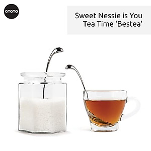 OTOTO Sweet Nessie Sugar Spoon - Stainless Steel Tea Spoon - 100% Food Grade & Dishwasher Safe - Perfect Spoon for Tea & Coffee