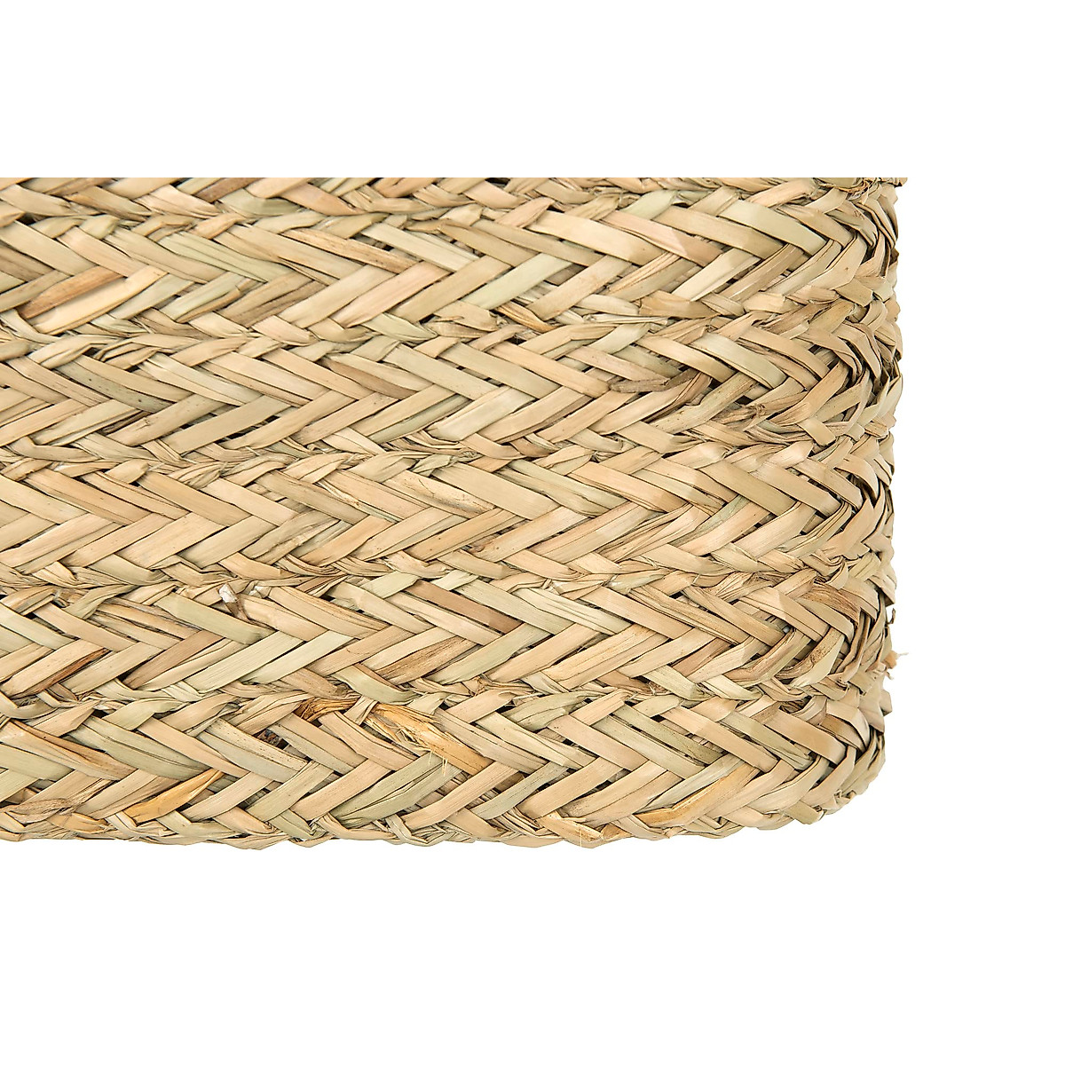 Creative Co-Op Handwoven Seagrass Wall Mount Baskets with Handles, Set of 2 Sizes, Natural