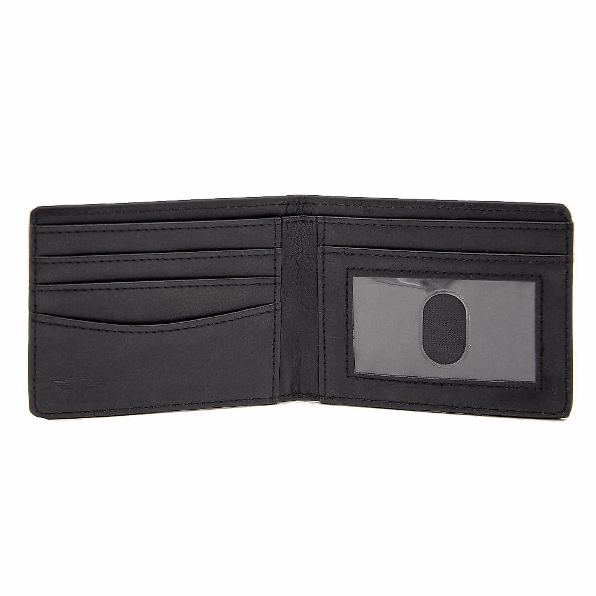 Rugrats Men's Buckle-Down PU Bifold Wallet-Chuckie Running Pose + Saturn Black, Multicolor, 4.0" x 3.5"
