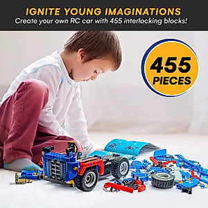 Top Race STEM Projects for Kids - Toys for Boys - Construction Toys for Kids - Ideal Gifts for Boys and Girls - Educational Toy Set - 2 in 1 Vehicle Building Kits - Remote Control Car Model Kits