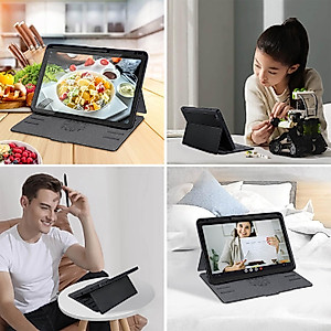 ZtotopCases for Samsung Galaxy Tab S6 Lite 10.4 Inch Tablet Case 2024/2022/2020 [5 Magnetic Stand Angles] with S Pen Holder,PU Leather, TPU+PC Back Cover, Model(SM-P620/P625/P610/P613/P615/619), Black