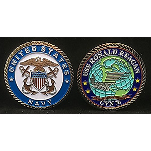 USS Ronald Reagan CVN 76 (Officer) Challenge Coin