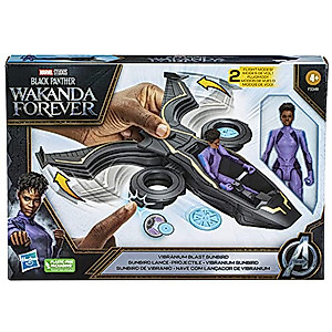 Spider-Man Marvel Studios' Black Panther Wakanda Forever Vibranium Blast Sunbird with 6-Inch Shuri Action Figure, Toy for Kids Ages 4 and Up