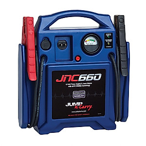 Clore Automotive Jump-N-Carry JNC770R 1700 Peak Amp Premium 12 Volt Jump Starter Bundle - Red