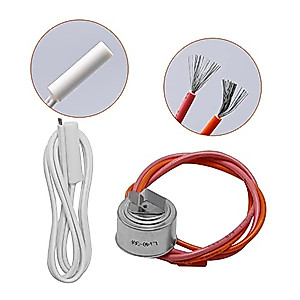Lidscura WR51X10055 Refrigerator Defrost Heater WR55X10025 Refrigerator Temperature Sensor WR50X10068 Refrigerator Defrost Thermostat Replacement for GE Kenmore Refrigerators