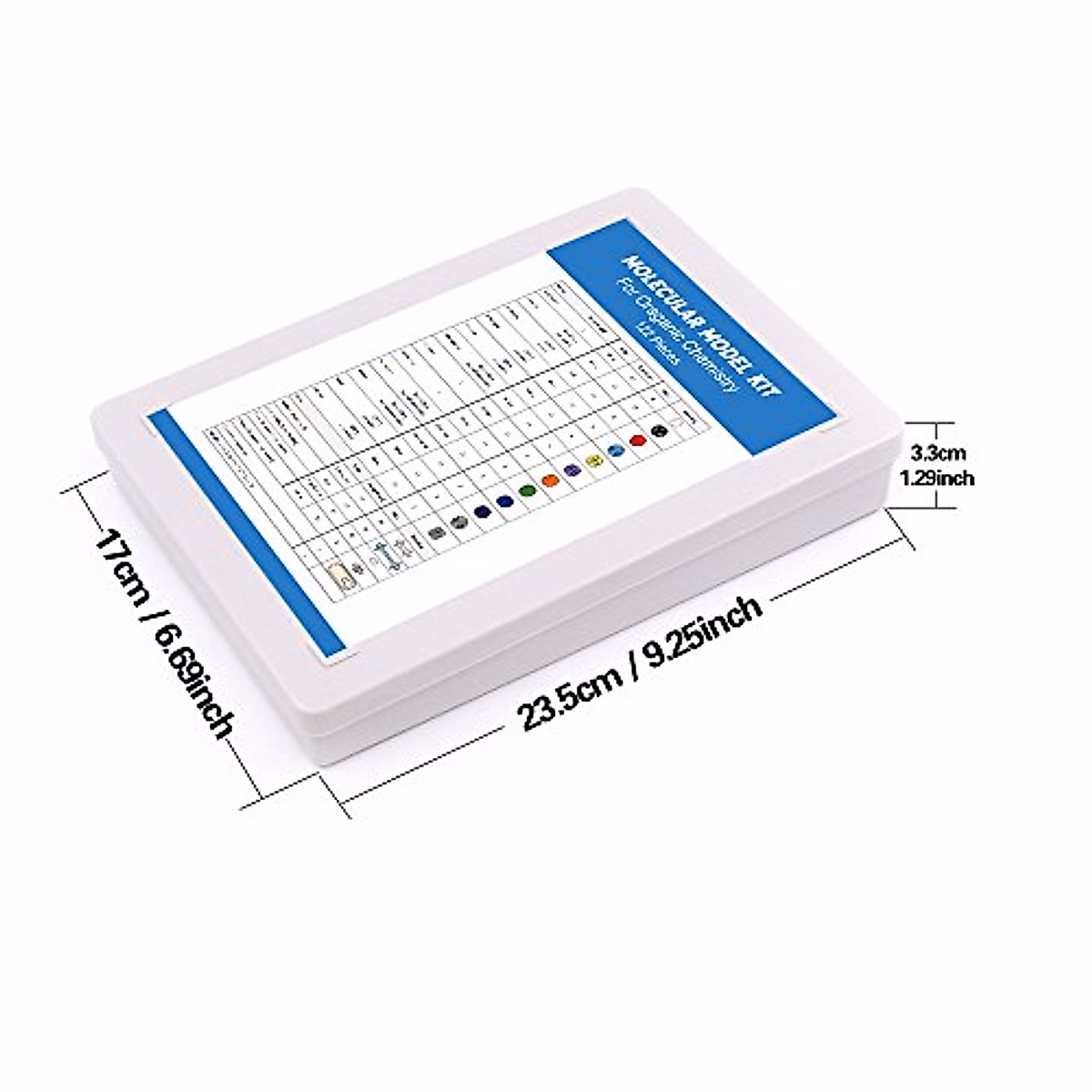 Swpeet 122 Pcs Organic Chemistry Molecular Model Student and Teacher Kit, Molecular Model Set for Inorganic & Organic Chemistry - 59 Atoms & 62 Links & 1 Short Link Remover Tool