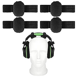 Geekria Comfort Headphones Headband Pressure Relief Pads, Mesh Fabric Headband Cushion Pad for Tight On-Ear/Over-Ear Headsets, Headband Nuggets Damage Free Easy DIY Installation (4 Pack)