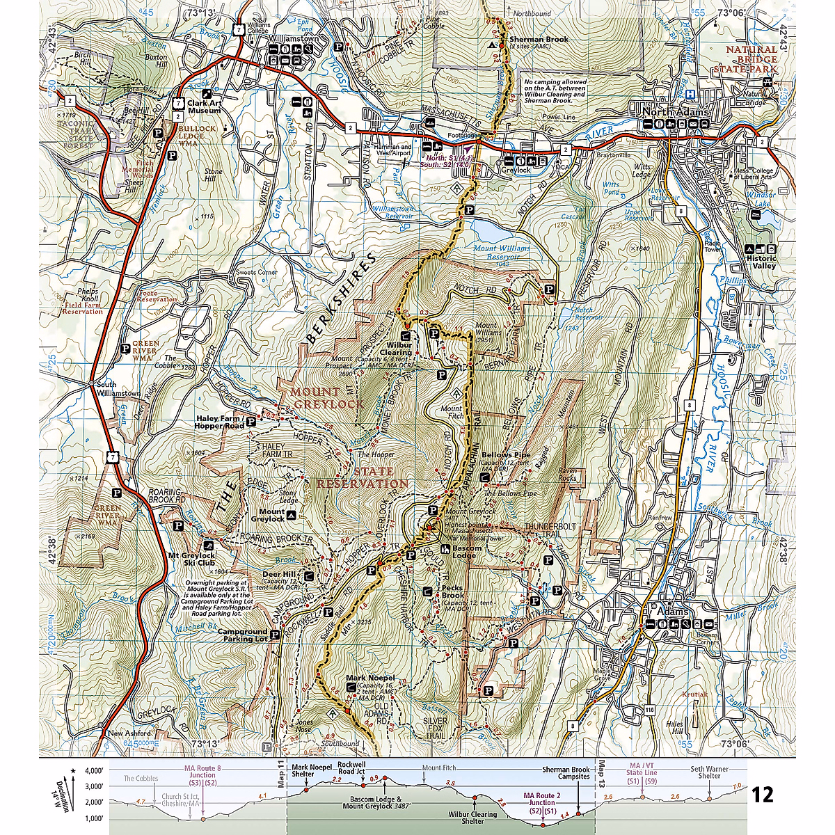 Appalachian Trail, Schaghticoke Mountain to East Mountain [Connecticut, Massachusetts] (National Geographic Topographic Map Guide) (National Geographic Topographic Map Guide, 1509)
