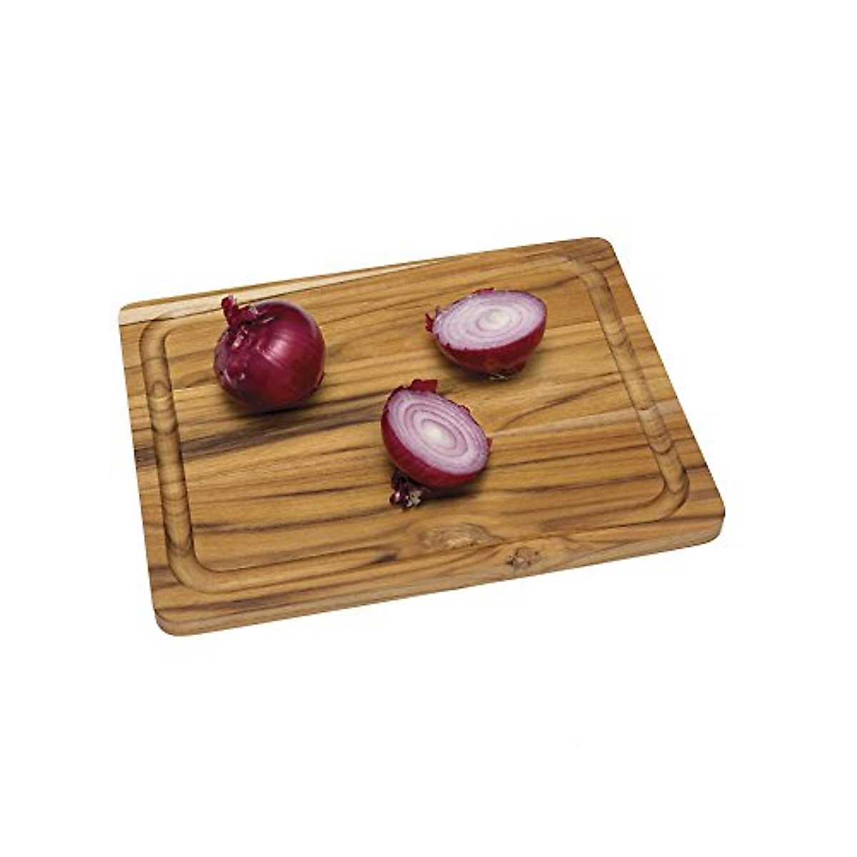 Lipper International 7215 Teak Wood Edge Grain Kitchen Cutting and Serving Board, Small, 12" x 9" x 5/8"