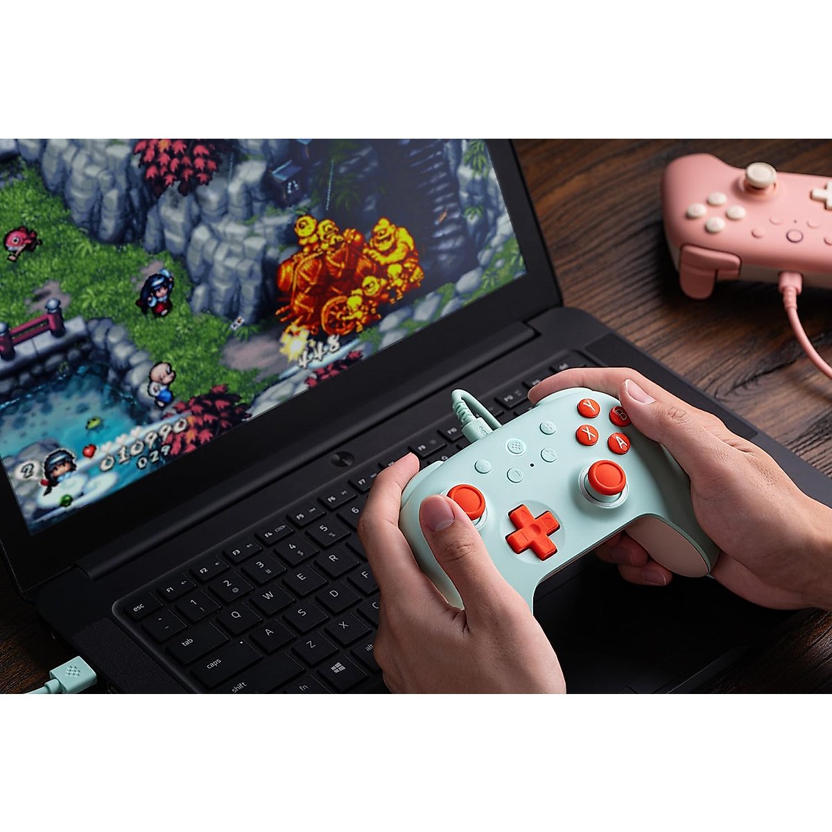 8Bitdo Ultimate 2C Wired Controller for Windows PC and Android, with 1000Hz Polling Rate, Hall Effect Joysticks and Hall Triggers, and Remappable L4/R4 Bumpers (Mint)