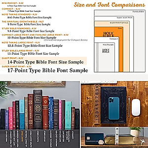 KJV Holy Bible, Giant Print Full-size Faux Leather Red Letter Edition - Thumb Index & Ribbon Marker, King James Version, Pink