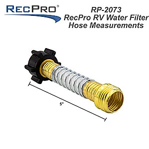 RecPro RV Flexible Kink Free Hose Protector | Garden Hose Extension Adapter | Heavy Duty (1)