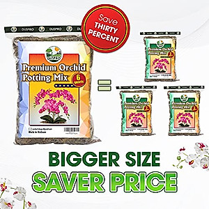 DUSPRO Orchid Potting Mix with Moss Pine Bark Mulch Perlite Stone & Coco Peat Natural Ingredients, Orchid Repotting Kit Drainage Indoor Potting Medium Great for Plant Root Climbing & Expanding