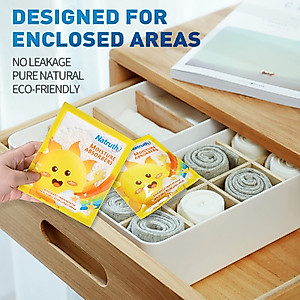 NATRUTH 12-PACK Moisture Absorber Bags with Lavender, Drawer Dehumidifier Home Desiccant Small Bag Use for medicine boxes, underwear boxes, Eliminates Odors, Closet Dehumidifier Bags for Small spaces