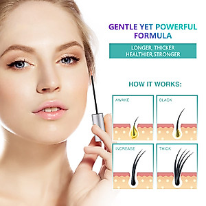 LOVOOD Premium Eyelash Growth Serum Booster, Lash & Eyebrow Enhancer Serum with Biotin & Natural Growth Peptides, Promotes Long Thick Lashes and Brows Irritation Free
