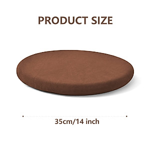 Gumcoly Memory Foam Seat Cushion 14 Inch, Round Stool Cushion, Circle Chair Pad with Removable Cover for Dining Kitchen Bar Chairs Coffee
