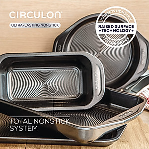 Circulon Ultimum Small Baking Tray Non Stick - Small Oven Tray, Durable Carbon Steel, Freezer & Dishwasher Safe Bakeware, Black, 29.2 x 19.8 x 2.5cm