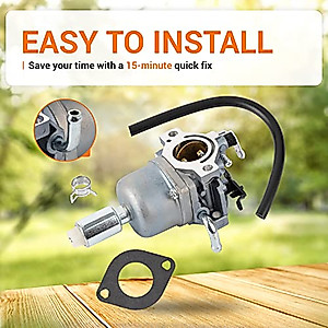BlueStars 594601 Carburetor Replacement - For BS 796587 591736 796250 19HP 19.5HP Engine Craftsman Riding Lawn Mower Tractor 19HP Intek Single Cylinder OHV Motor Nikki Carb