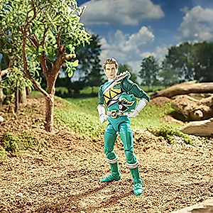 Power Rangers Lightning Collection Dino Charge Green Ranger 6-Inch Premium Collectible Action Figure Toy with Accessories, Ages 4 and Up