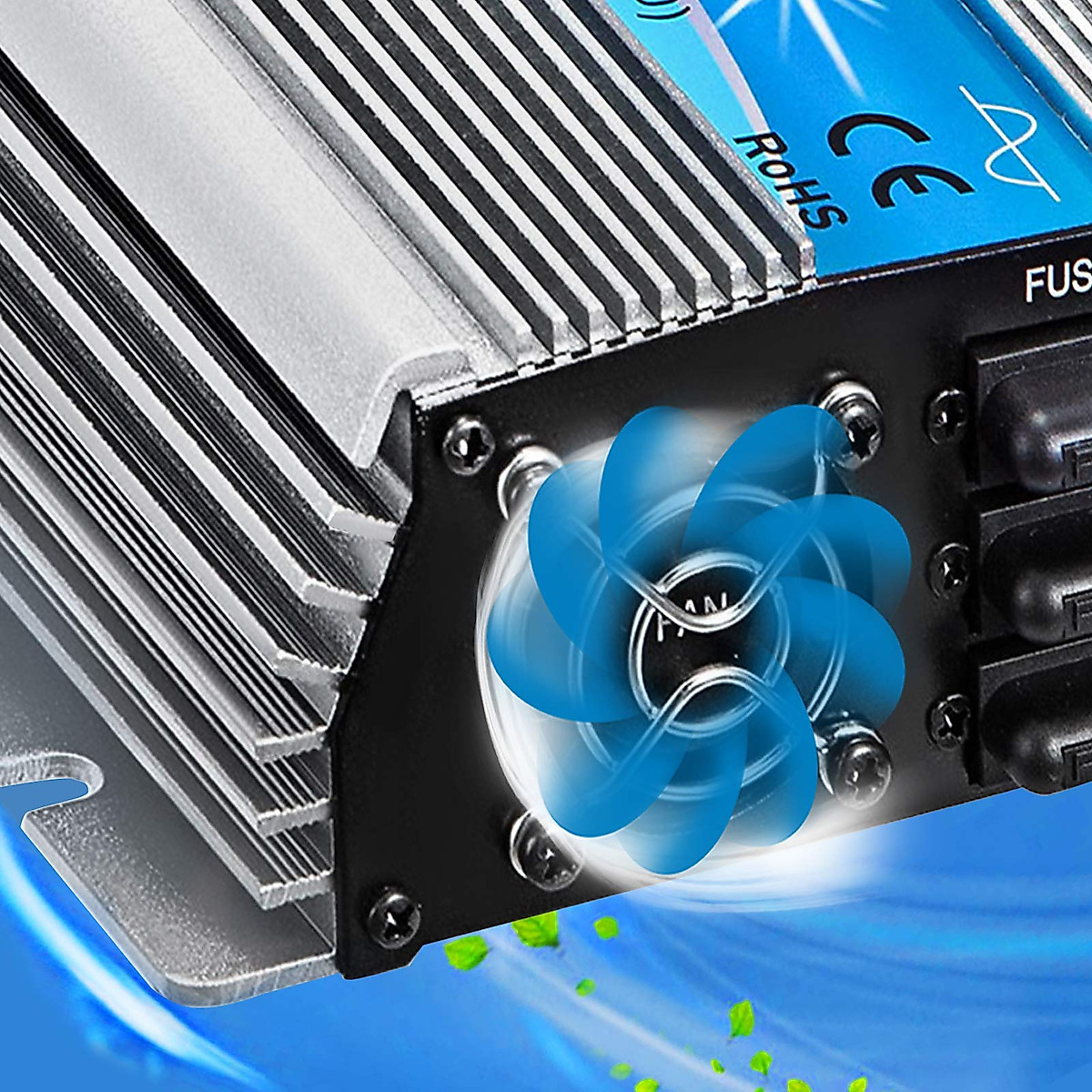 VEVOR Grid Tie Solar Inverter, 1000W MPPT Power Inverter, 50/60 Hz Solar Grid Tie System, Grid Tie Inverter, DC10.8-30V Input to AC90-140V Output Wind Turbine Grid Tie Inverter for Solar Panel System