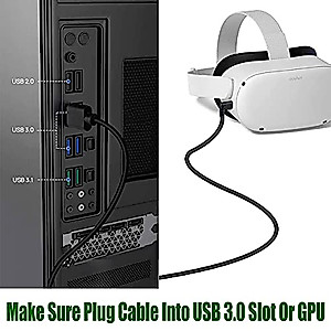 W WDX MAST DYNAPOINT LIMITED VR Link Cable 16FT/5M, Compatible with Meta/Oculus Quest 2 and PC/Steam VR High-Speed Data Transfer,