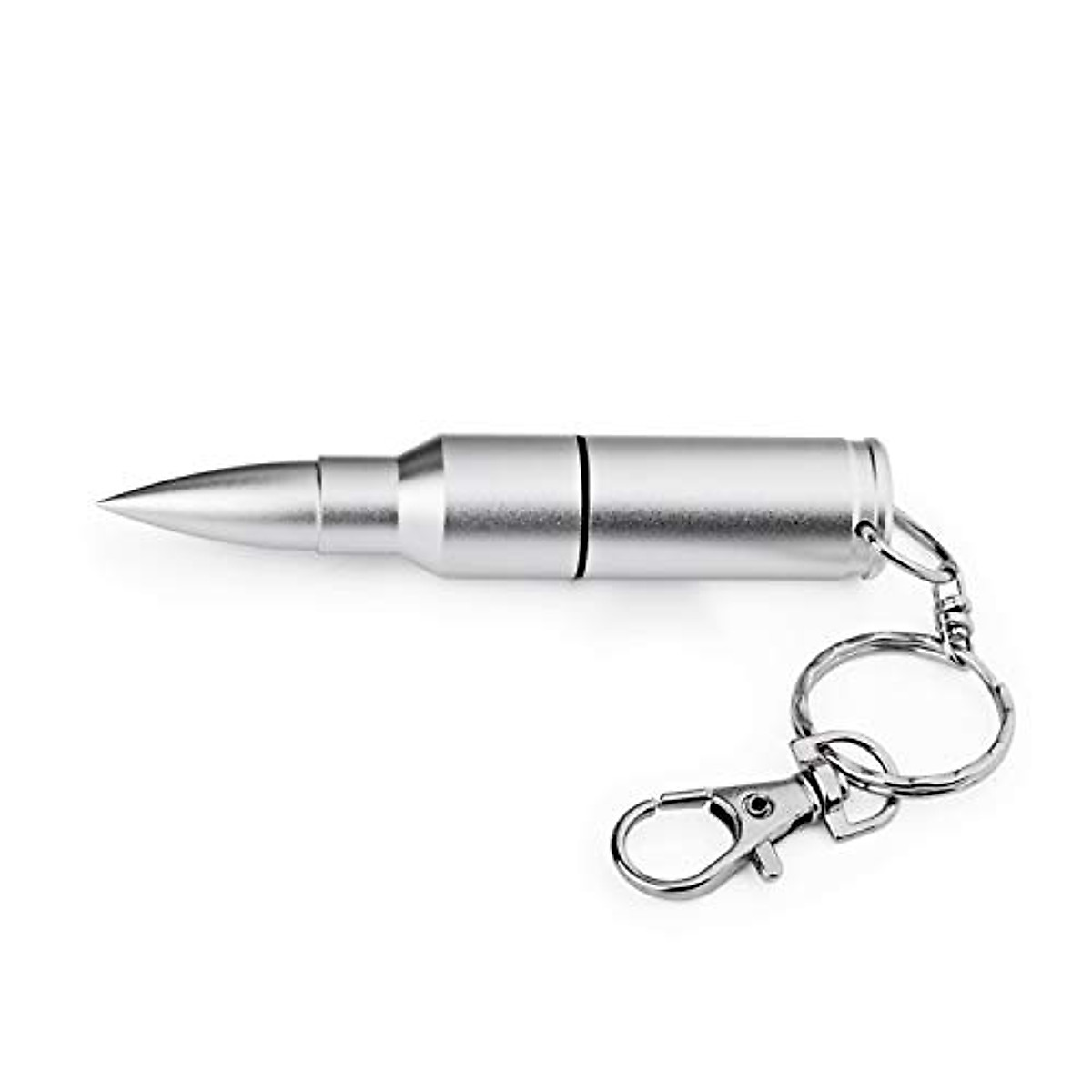 RAOYI 64G USB Flash Drive USB 2.0 Metal Memory Stick Pen Drive Thumb Drive Zip Drive with Key Chain (Silver)