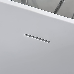 Dowell 076 59" Luxury Contemorary Stone Resin FREE STANDING Bathtub White Modern