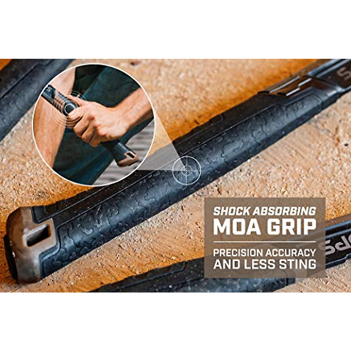 Spec Ops Tools 20 oz Rip Claw Nailing Hammer with Smooth Face, Soft Mallet Face, Shock-Absorbing Grip, 3% Donated to Veterans