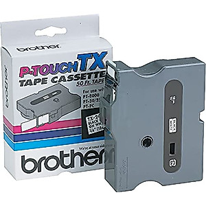 Brother Tx2411 Tx Labeling Tape for Pt-8000, Pt-Pc, Pt-30/35, 3/4-Inch W, Black On White