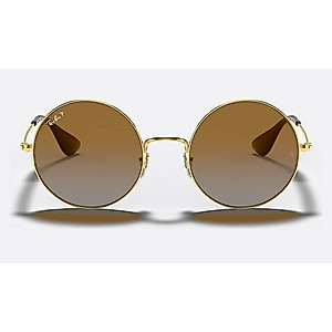 Ray-Ban RB3592 JA-JO 001/I9 55MM Gold/Plastic Lens Blue Gradient Round Sunglasses For Women + BUNDLE with Designer iWear Eyewear Kit