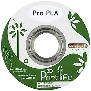 3D Printlife Pro PLA 1.75mm Clear, 1KG of Premium Impact Modified PLA 3D Printer Filament, Dimensional Accuracy < +/- 0.05 mm
