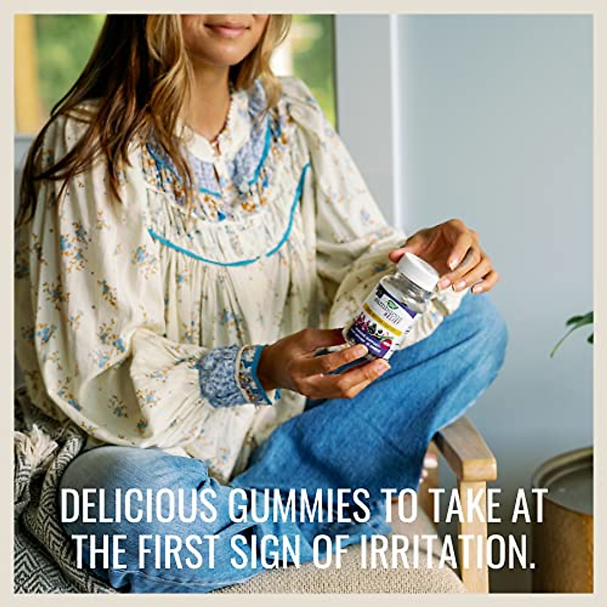 Nature’s Way Sambucus Relief Gummies, Feel Better Faster**, Reactive Support, Clinically Proven South African Geranium, with Elderberry, Vitamin C & Zinc, 60 Gummies