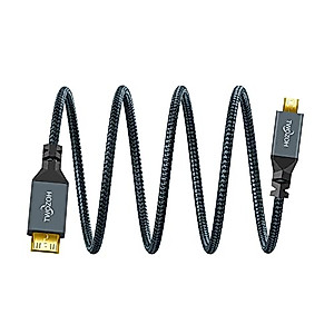 Twozoh Micro HDMI to Mini HDMI Cable, Mini HDMI Male to Micro HDMI Male Cable, Micro HDMI Type D Male to Mini HDMI Type C Male Cable Support 3D/4K 1080p 3Ft