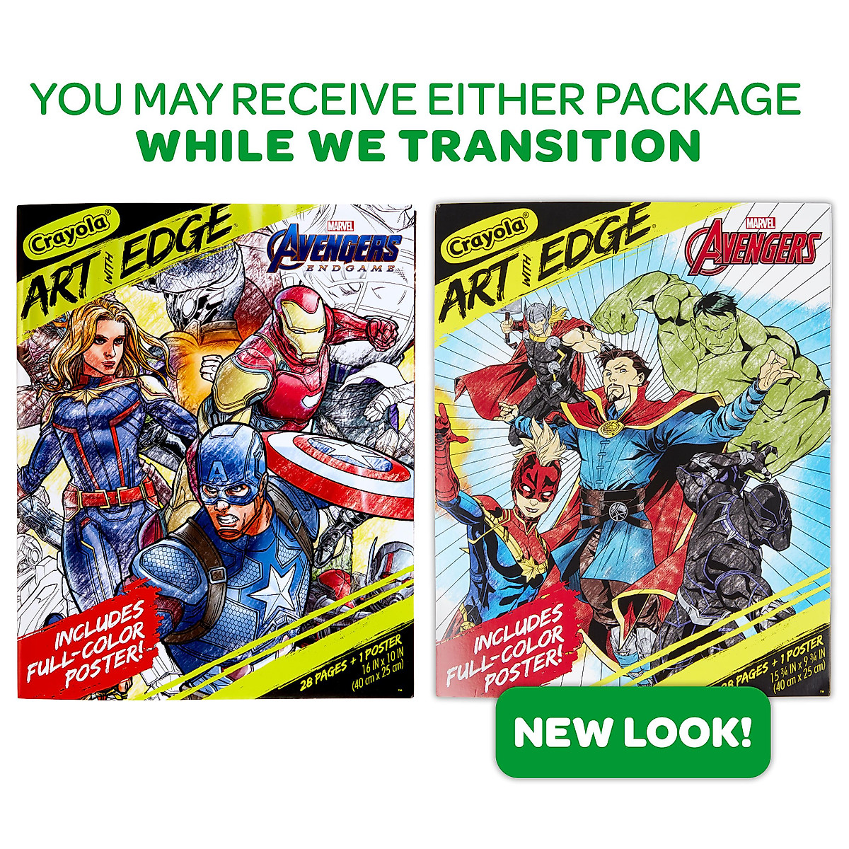 Crayola Art With Edge Marvel Avengers Coloring Pages (28pgs), Superhero Coloring, Adult Coloring Pages, 8"x10", Gift for Teens