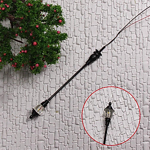 Evemodel LQS21 10PCS Model Railroad Train Lamp Posts Led 6.6cm or 2.6inch Street Light Lamps OO / HO Scale