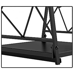 Fire Beauty Firewood Log Rack, Iron Wood Lumber Storage Holder for Fireplace, Heavy Duty Log Storage Bin for Firepit Stove Accessories