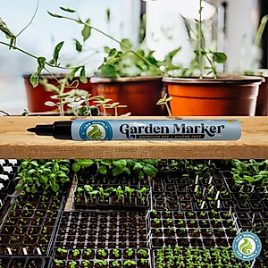 133 SUPPLY - 2 Pack Garden Marker Pen Permanent Markers Black (UV Fade Resistant Marker Pens for Plant Markers Garden Markers Waterproof Pen Black Markers Outdoor Marker for Garden Plant Labels 0.8mm)