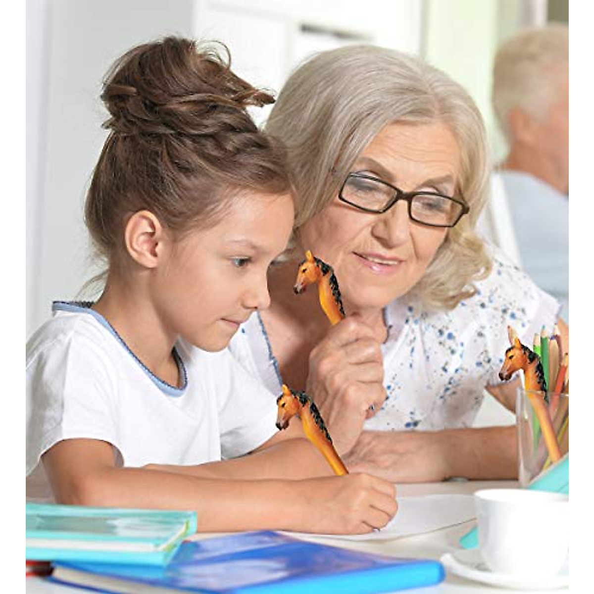 Planet Pens Brown Horse Novelty Pen - Cool Fun Unique Kids and Adults Ballpoint Pen Colorful Ranch Life Writing Pen Instrument For School and Office